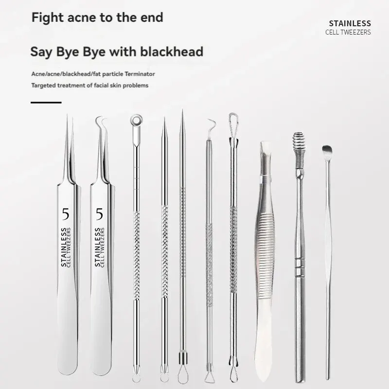 10pcs-Pimple-Pin-Double-Bend-Squeeze-Needle-Squeeze-Rod-Scraping ...