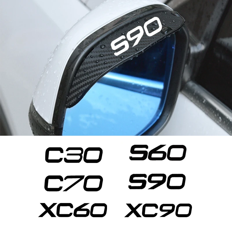 2PCS-Car-Rearview-Mirror-Rain-Eyebrow-Visor-Snow-Sun-Visor-Rain-Cover ...