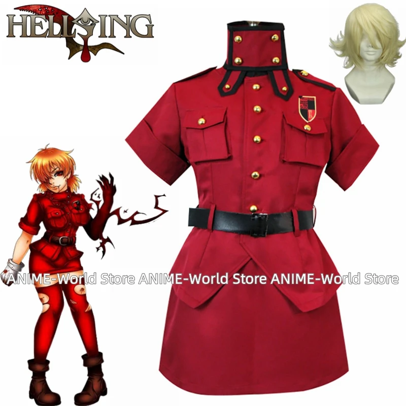 Anime-Hellsing-Herushingu-Seras-Victoria-Red-Cosplay-Costume-with ...