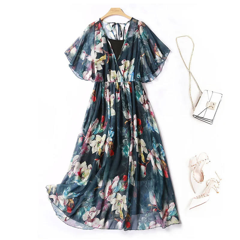 Vestido holgado largo de fiesta para mujer, ropa de verano de talla ...