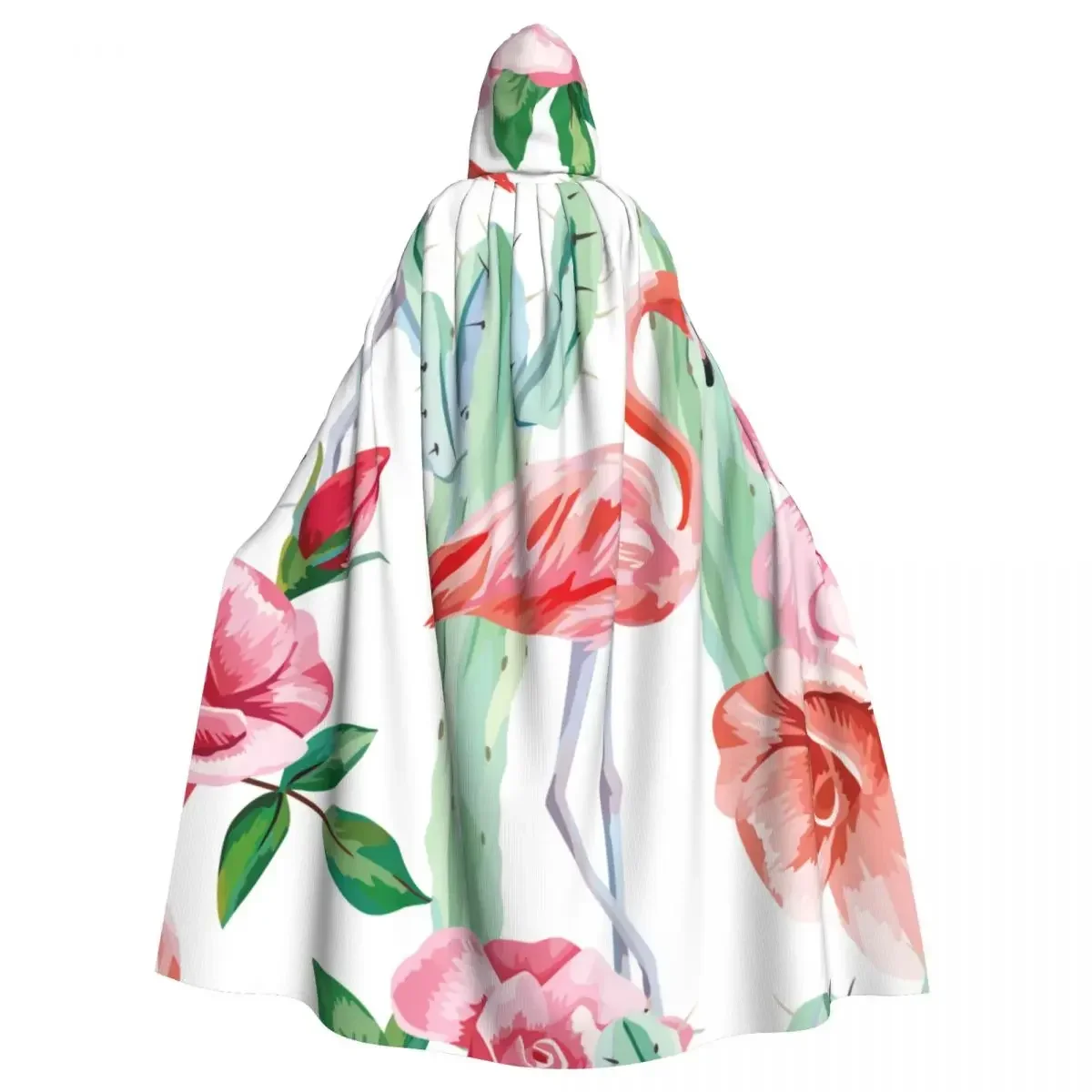 Witch-Cloak-Pink-Flamingo-Cactus-Roses-Halloween-Cosplay-Costume-Unisex ...