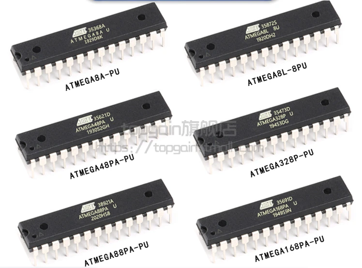 1PC-FOR-ATMEGA328P-PU-8A-48PA-88PA-168PA-A8-16PU-A8L-8PU-In-line ...