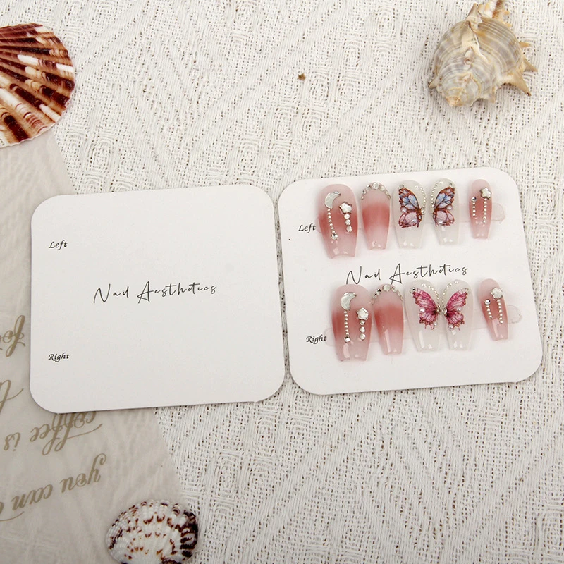 10-PCS-Press-On-Nail-Packaging-Display-Handmade-False-Nail-Design ...