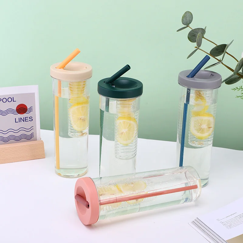 700ML Water Bottle Portable Office Drinkware Outdoor Shaker Built-in ...