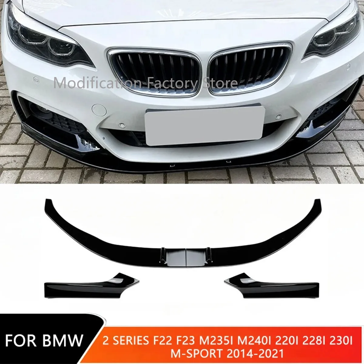 Front Bumper Lip Splitter For BMW 2 Series F22 F23 M235i M240i 220i ...