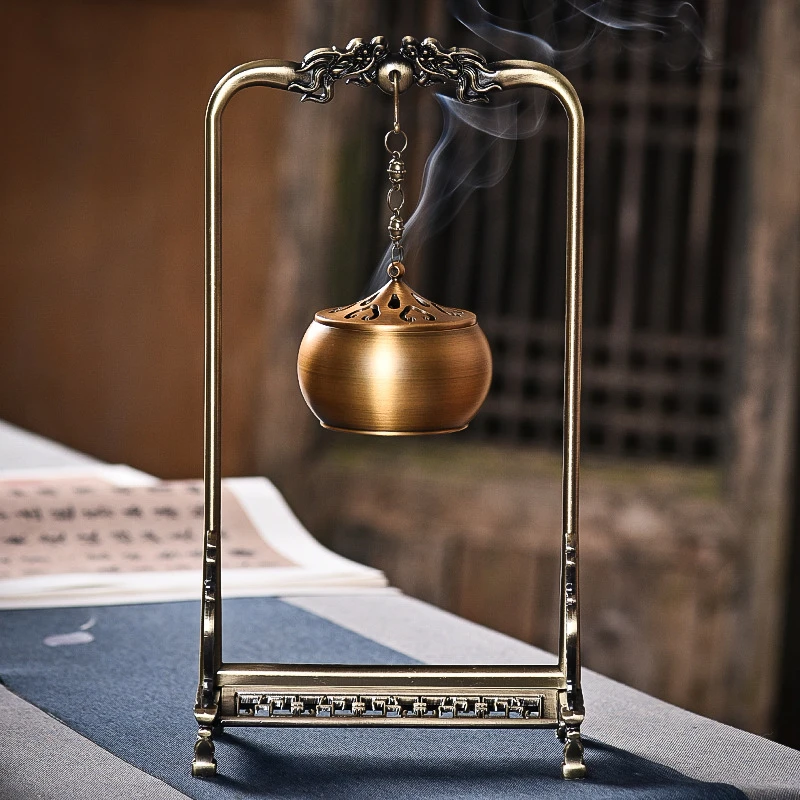 Traditional-Hanging-Backflow-Incense-Burner-with-Drop-Ball-Iron-Frame ...