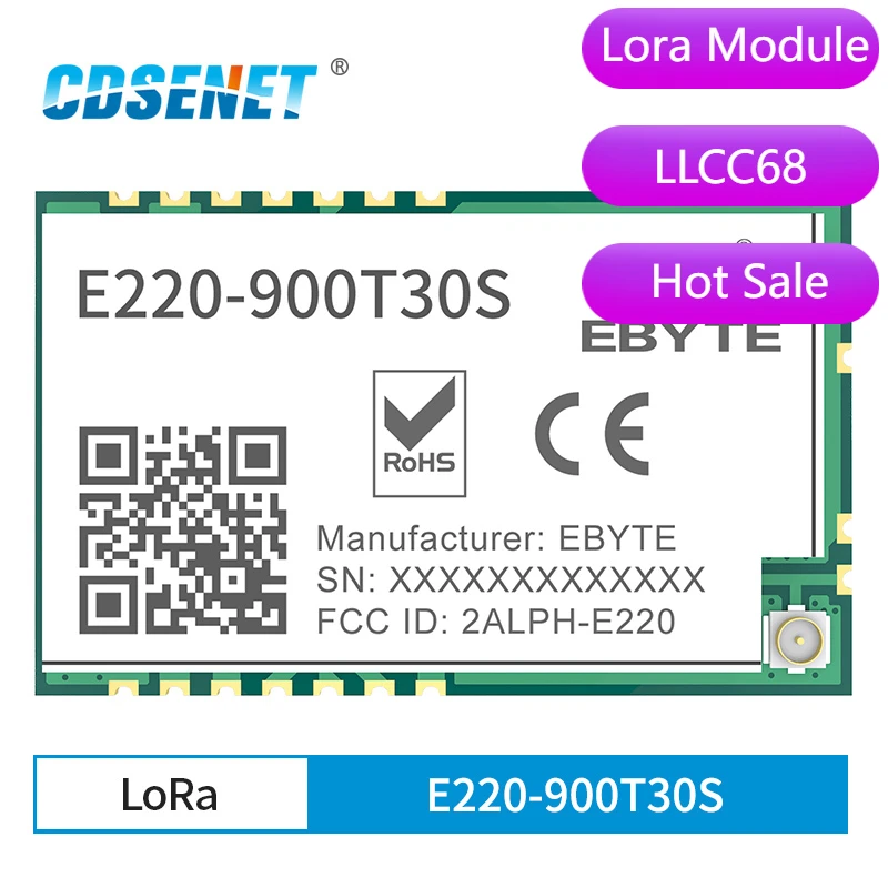 Llcc68 Lora Module 868mhz 915mhz 30dbm10km Long Range Rssi Wor Watchdog ...