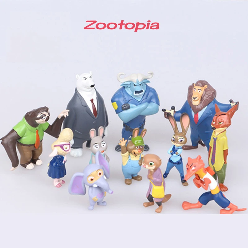 Increíble juego de 12 figuras de acción de animales de Zootopia ...
