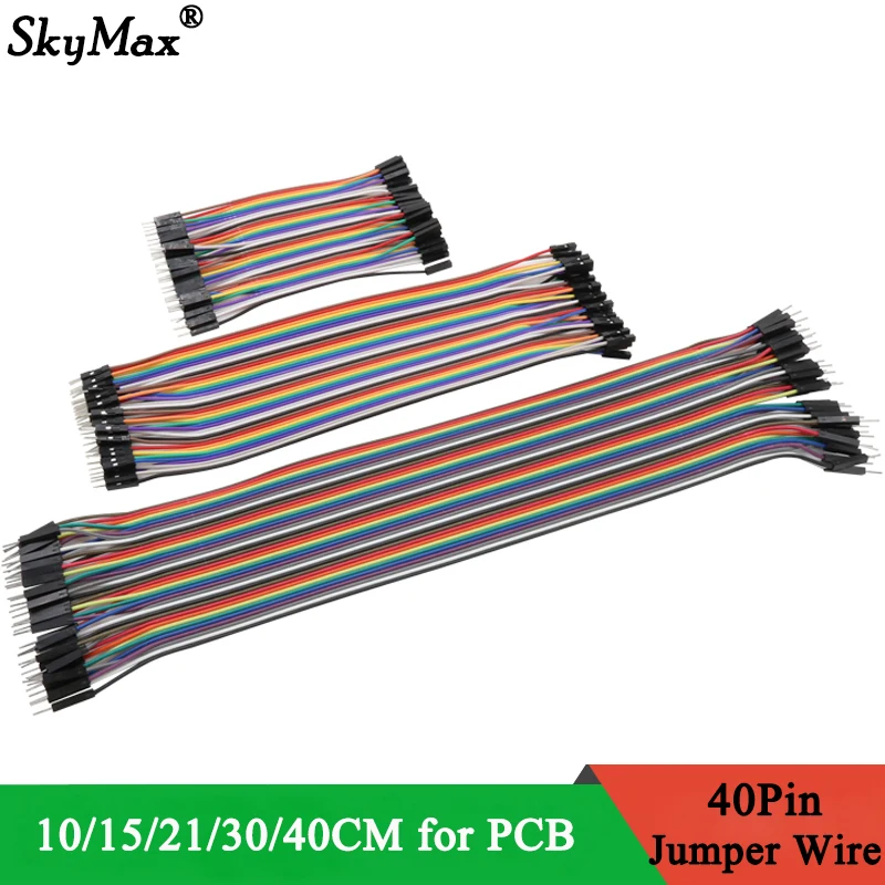 40Pin 2.54mm Jumper Wire 10 15 21 30 40CM Male to Male Female to Female ...