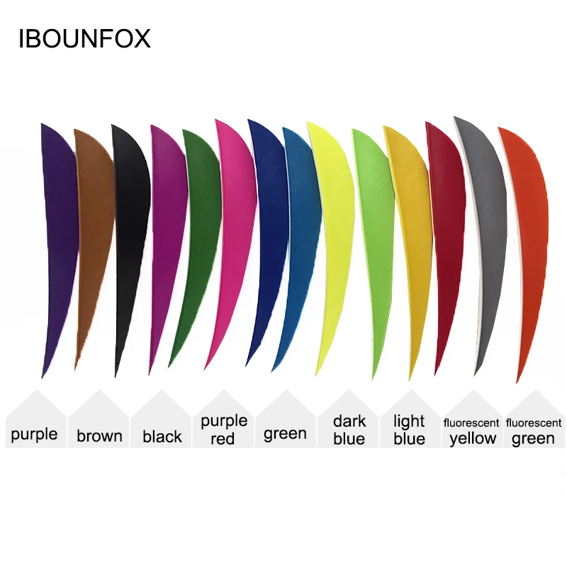 100-Pcs-Parabolic-Archery-Arrow-Feather-Fletching-4-Inch-Real-Turkey ...