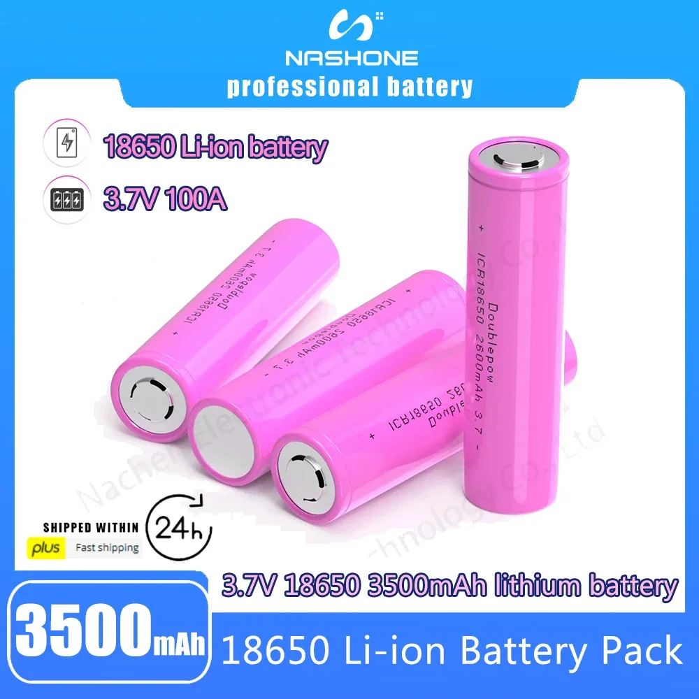 18650-3000mAh-Lithium-Battery-Pack-20A-3-7V-Discharge-Rechargable-100 ...
