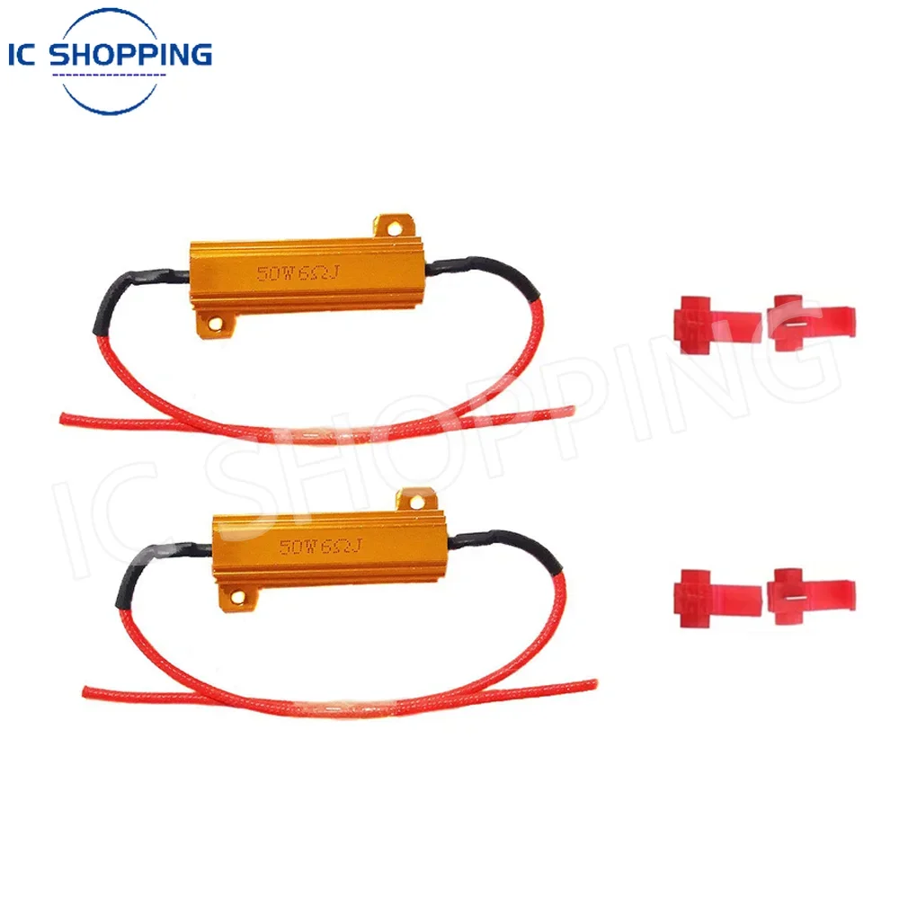 Automotive-LED-Tail-Light-Resistor-50W-Aluminium-Power-Resistor-12V-6R ...