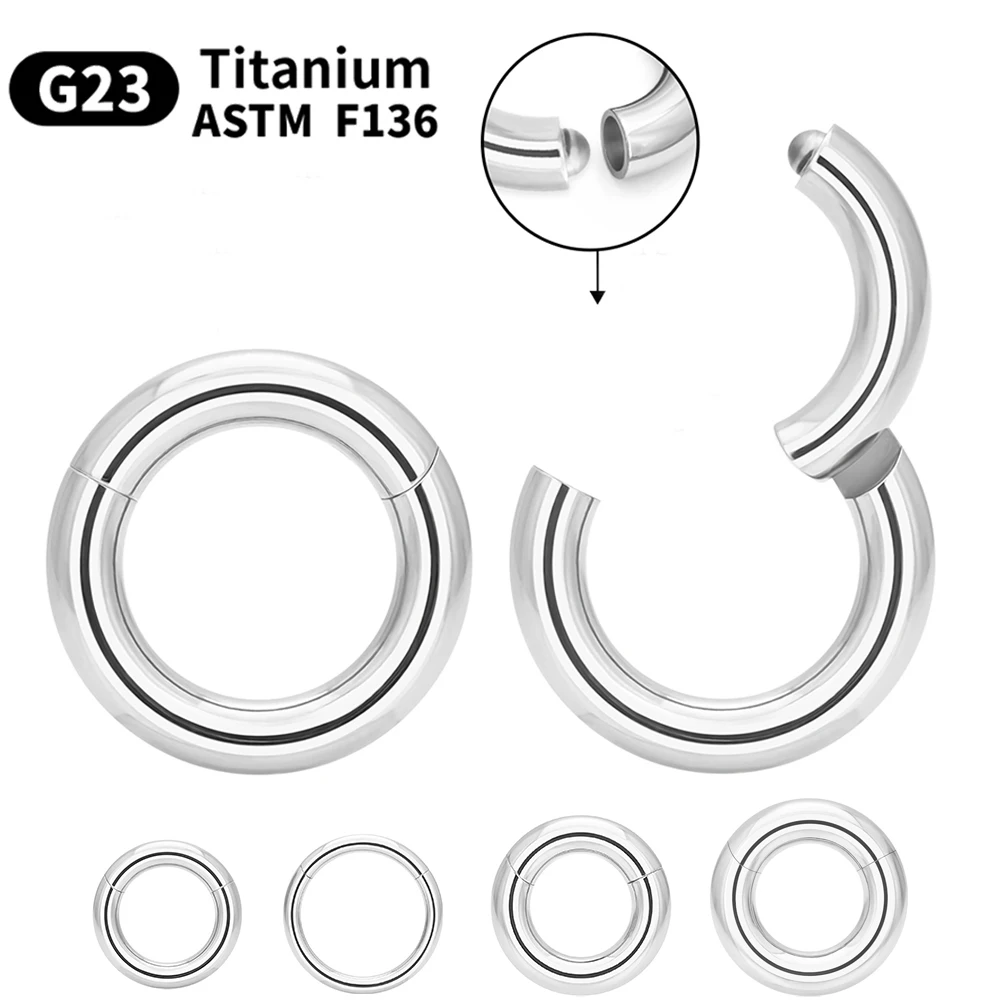 ASTM-F136-G23-Titanium-Large-Gauge-Piercing-Hoop-Ring-Septum-Nose-2G-4G ...
