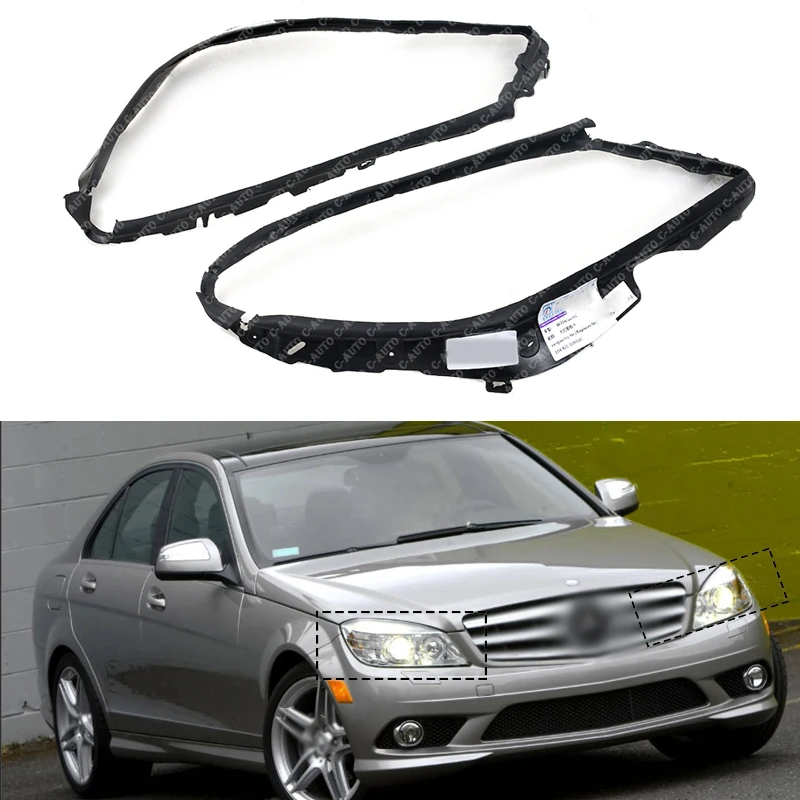 Car-Headlight-Trims-Sealing-Cover-For-Mercedes-Benz-W204-C200-C250-C300 ...