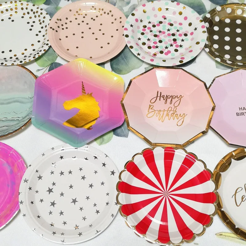 Birthday-Paper-Plate-Disposable-Party-Cake-Paper-Plate-Paper-Cup ...