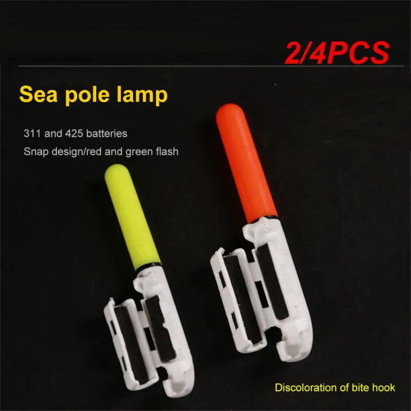 2-4PCS-Red-Yellow-Fishing-Rod-Tip-Glow-Sticks-Plug-in-Night-Fluorescent ...