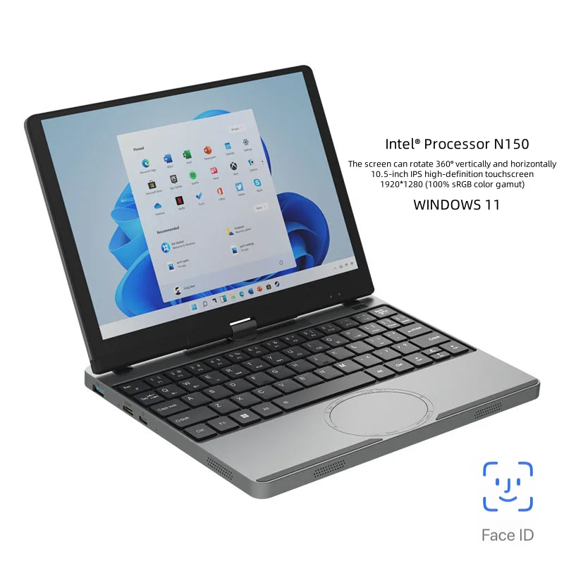 Portable Mini Laptop 10.5inch Touch Screen Notebook N150 32GB+128GB-1TB ...