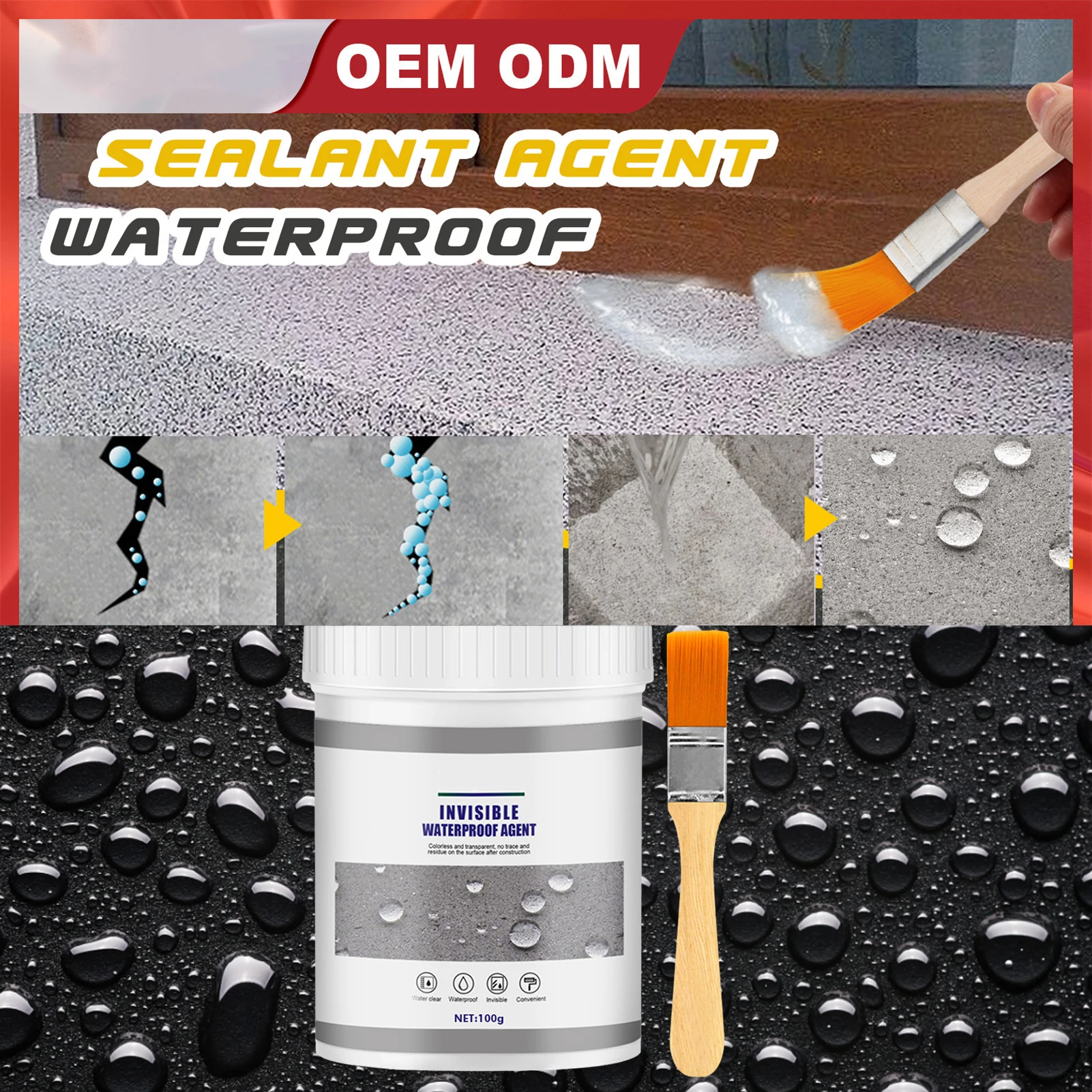 100g Waterproof Agent Glue with Brush - engineering life