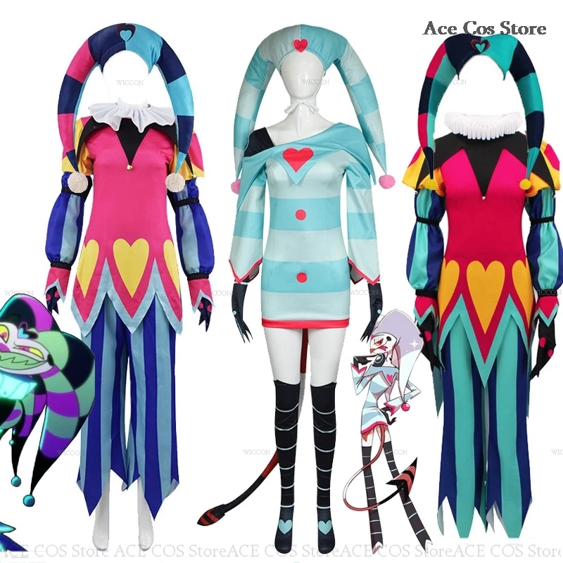 Fizzarolli-Cosplay-Costume-Helluva-Hat-Boss-Halloween-Fancy-Clown-Suit ...
