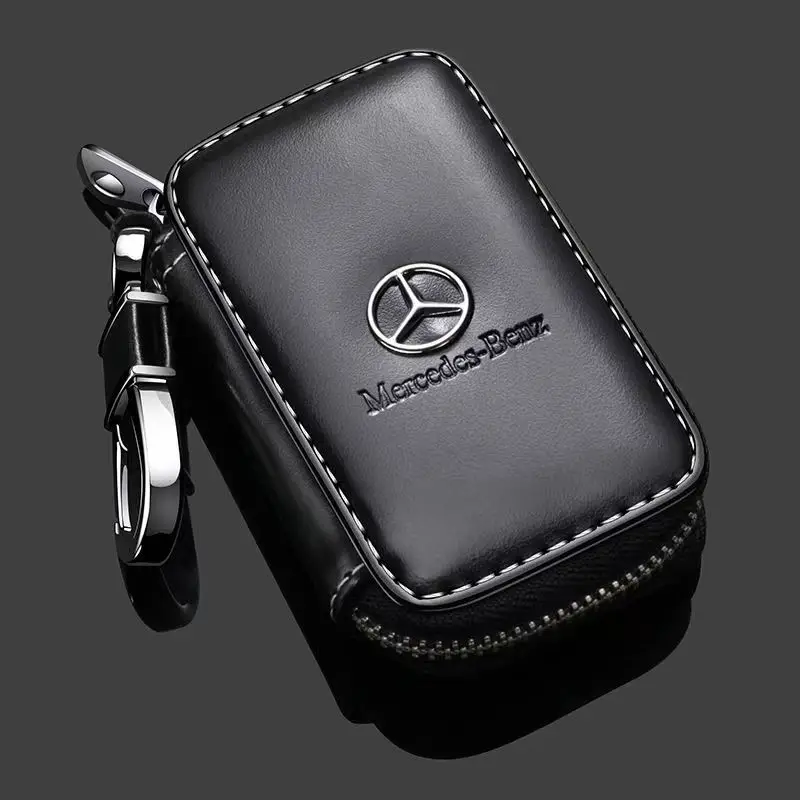 Leather-Car-Key-Case-Protection-Auto-Key-Bag-Key-Chain-Cover-for ...
