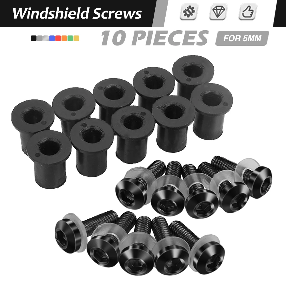 10-PCS-Windscreen-Bolt-Screw-Windshield-Screw-Bolt-Kit-For-YAMAHA ...