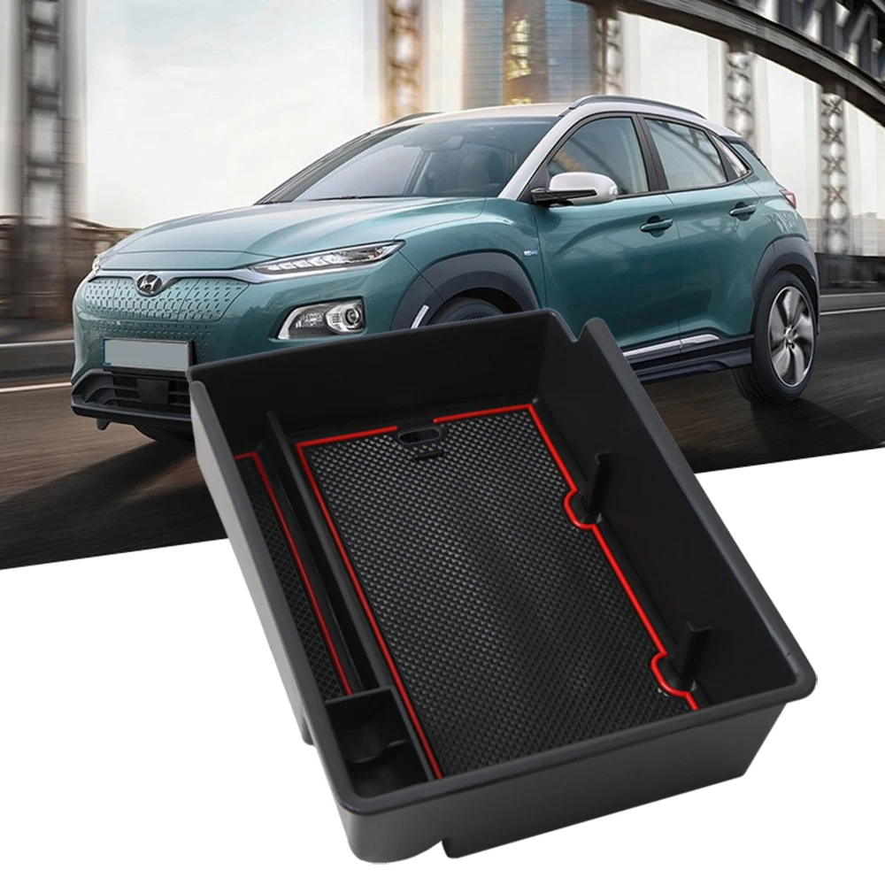 Car Central Armrest Storage Box Holder For Hyundai Kona Elektro Kona EV ...