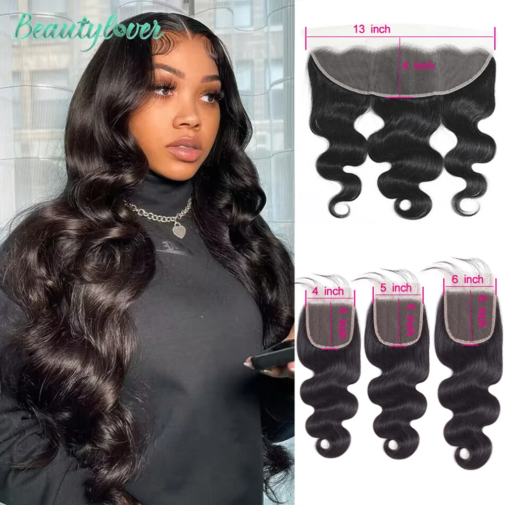 13x4 13x6 Frontal Only 4X4 5X5 6X6 Lace Closure Ear to Ear Frontal ...