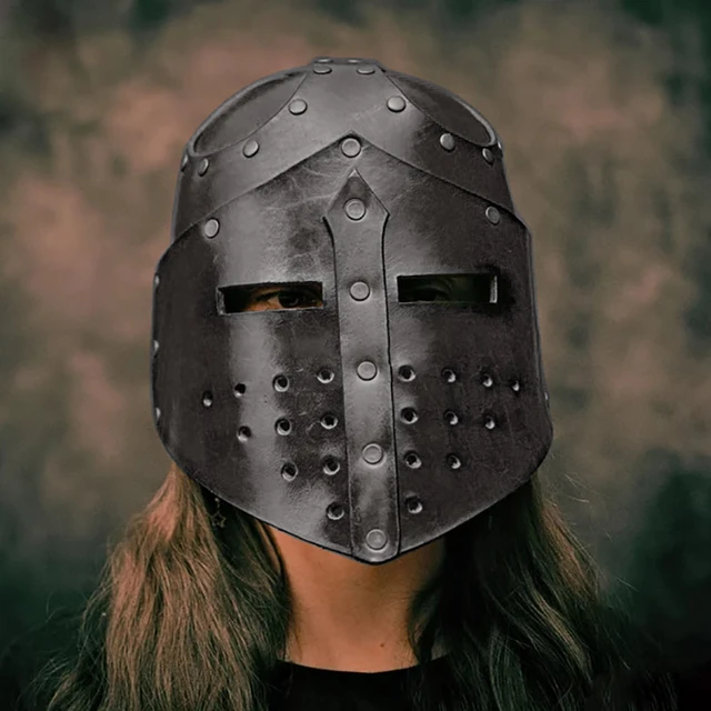 Medieval Leather Armor Helmet