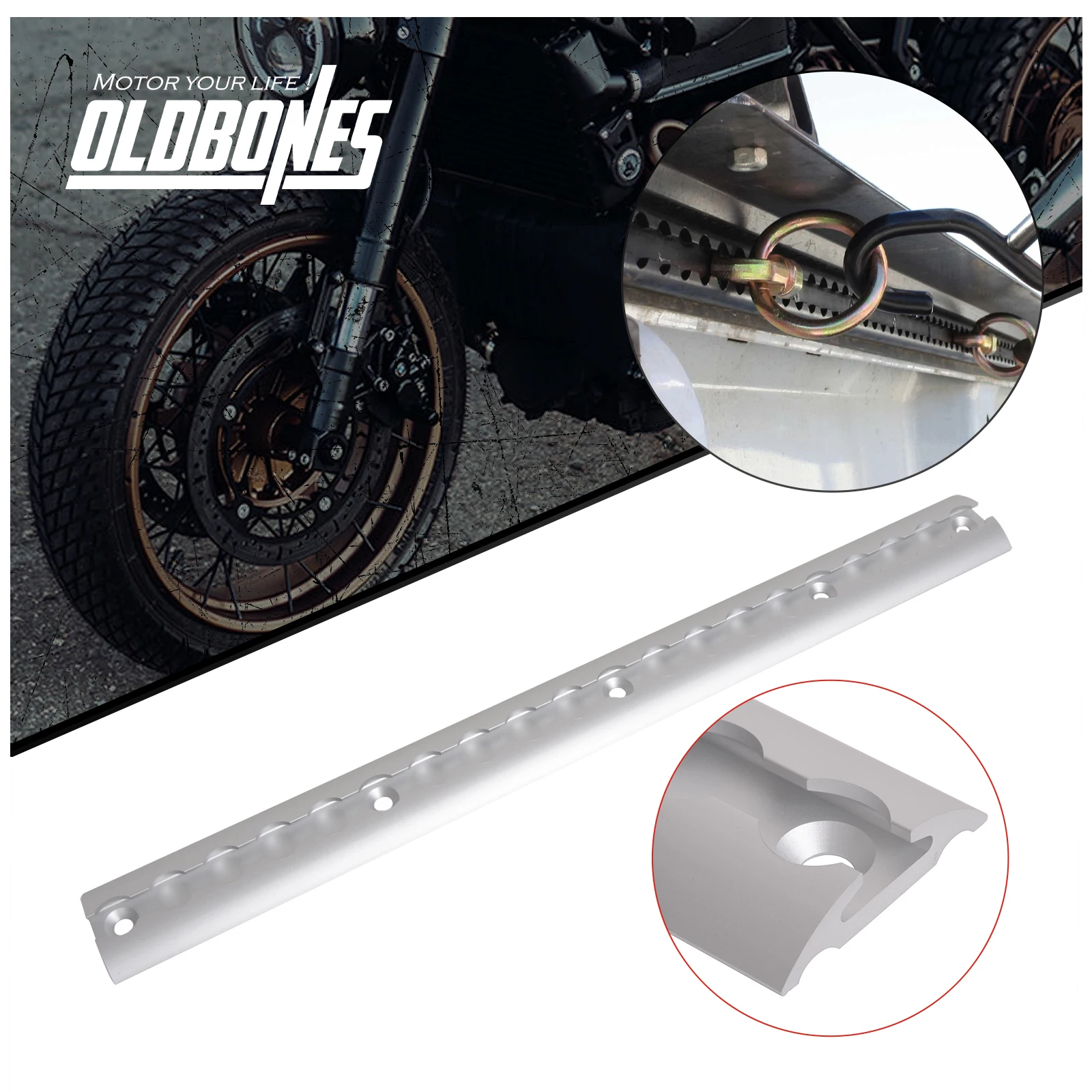 50CM Anchor Trail Tie Down Rail System Rail Tracking Universal Bike ...