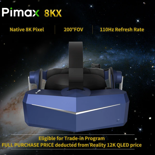 Pimax Vision 8KX VR Headset Virtual Reality Glasses Bundle Play Kit and ...