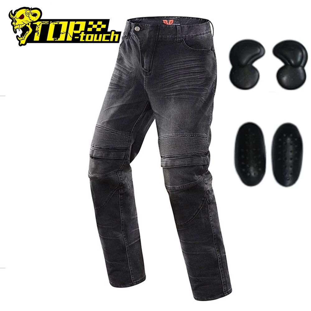 DUHAN Motorcycle Jeans Men Motocross Pants Riding Jeans Protective Moto ...