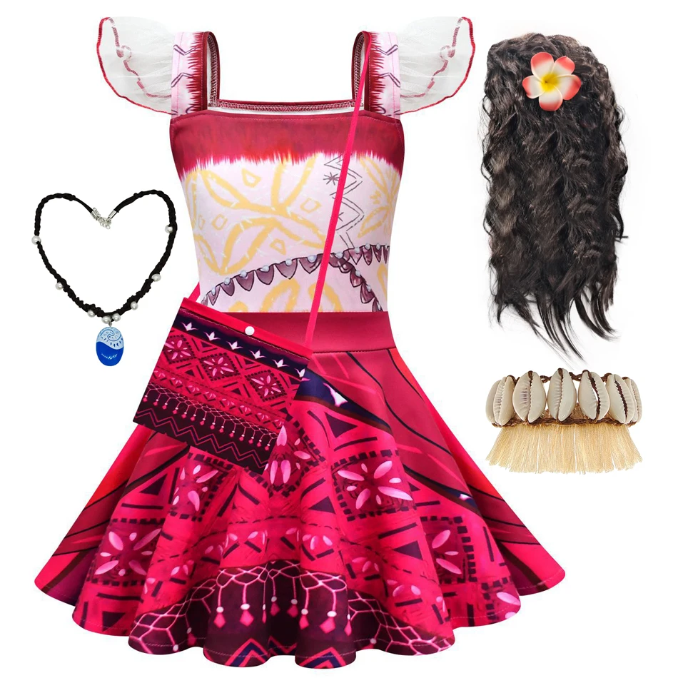 Movie Moana 2 Dress Girls Halloween Party Adventure Costume Girl ...