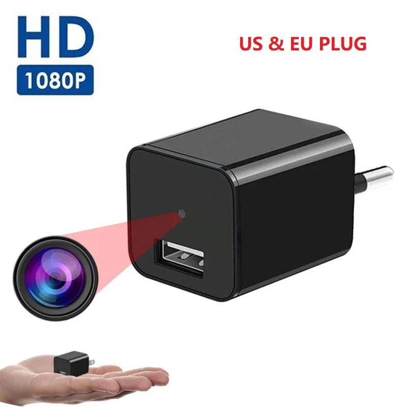 1080P HD Mini Plug Camera Carregadores USB Vigilância Portátil Sem Fio ...