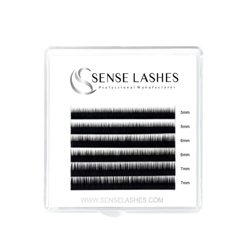 SENSE LASHES 6 Rows Lower Lashes 5-7mm Mix Individual Bottom Eyelashes ...