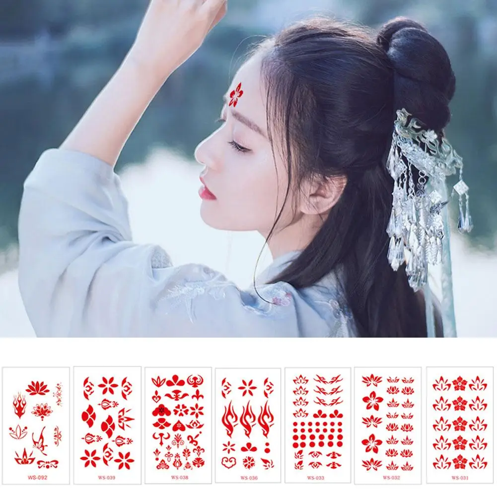 Classic-Eyebrow-Sexy-Cute-Retro-Tattoo-Paste-Ancient-Sticker-Hanfu ...