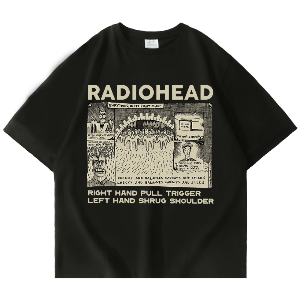 Male Rock T-shirts | Radiohead Shirts | Shirt Band Rock | Tee Shirts ...