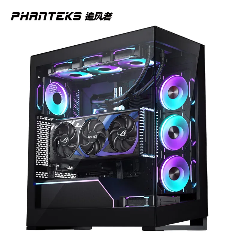 PHANTEKS NV5 column-free side-view mid-tower PC case with dual 360 ...
