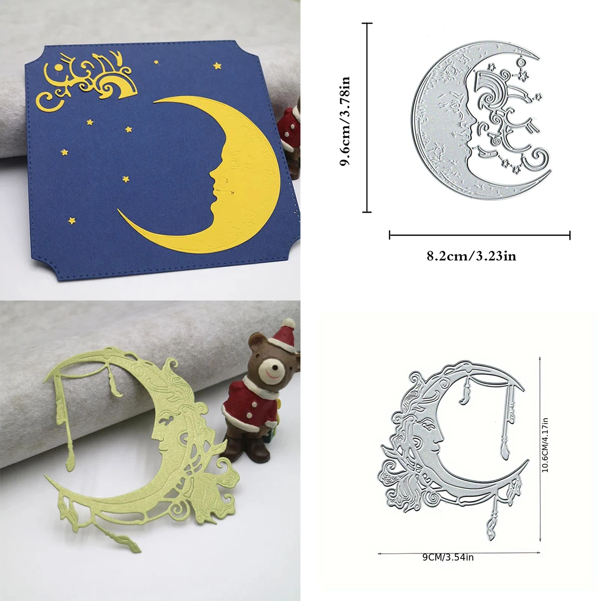 Metal Cutting Dies Moon Face Scrapbook Die Cut Mold Embossing Blade ...