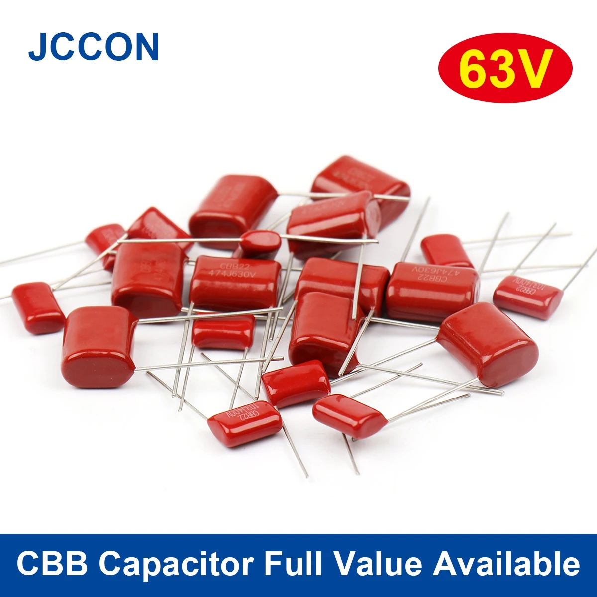 10Pcs-63V-CBB-Polypropylene-Film-Capacitor-5MM-63V105J-63V104J-63V474J ...