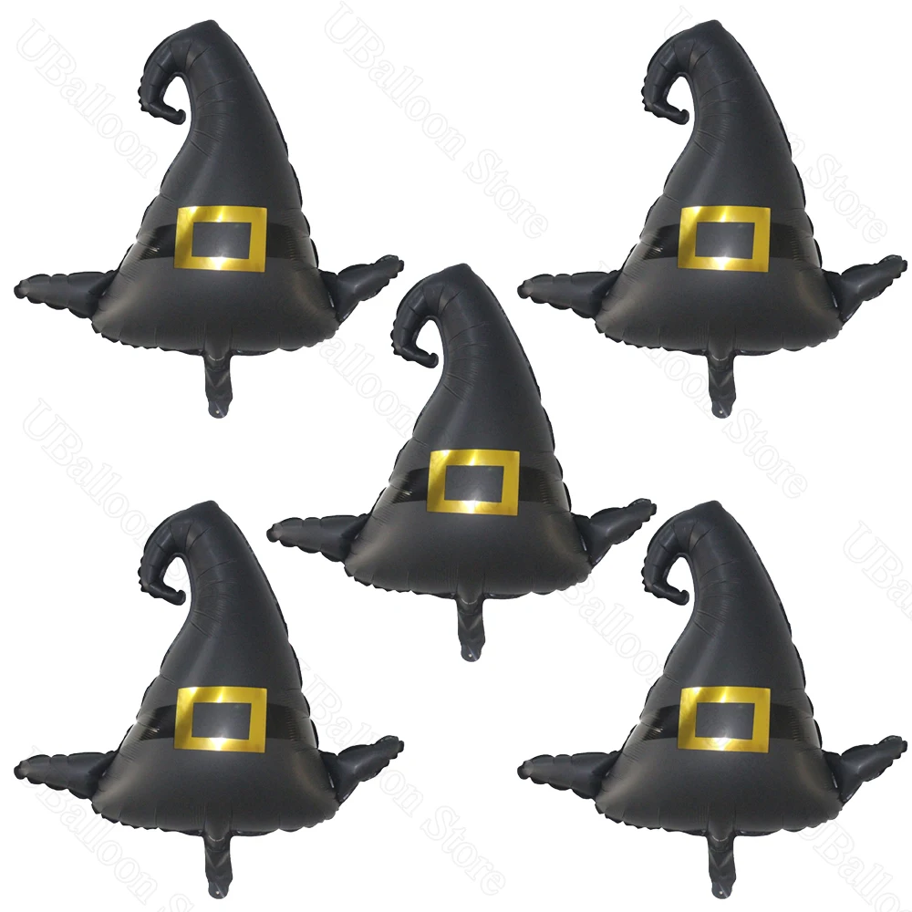 1-2-5-Uds-sombrero-de-bruja-globos-de-aluminio-helio-grande-Halloween ...
