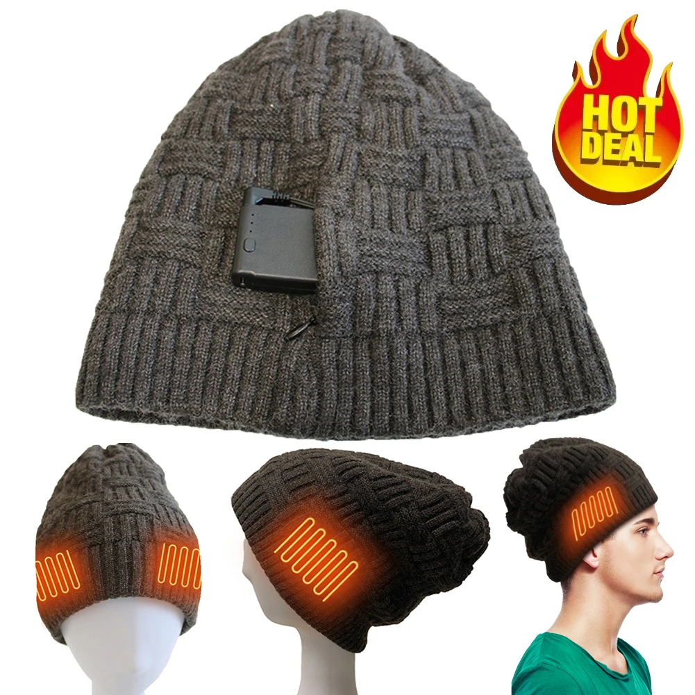 USB-Electric-Heated-Cap-Intelligent-Warm-Cap-Warm-Ear-Care-Knitting ...