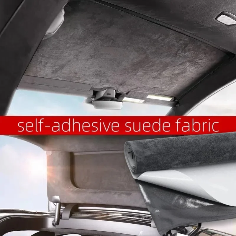 Premium Suede Leather Automotive Headliner Material Self-adhesive Suede ...