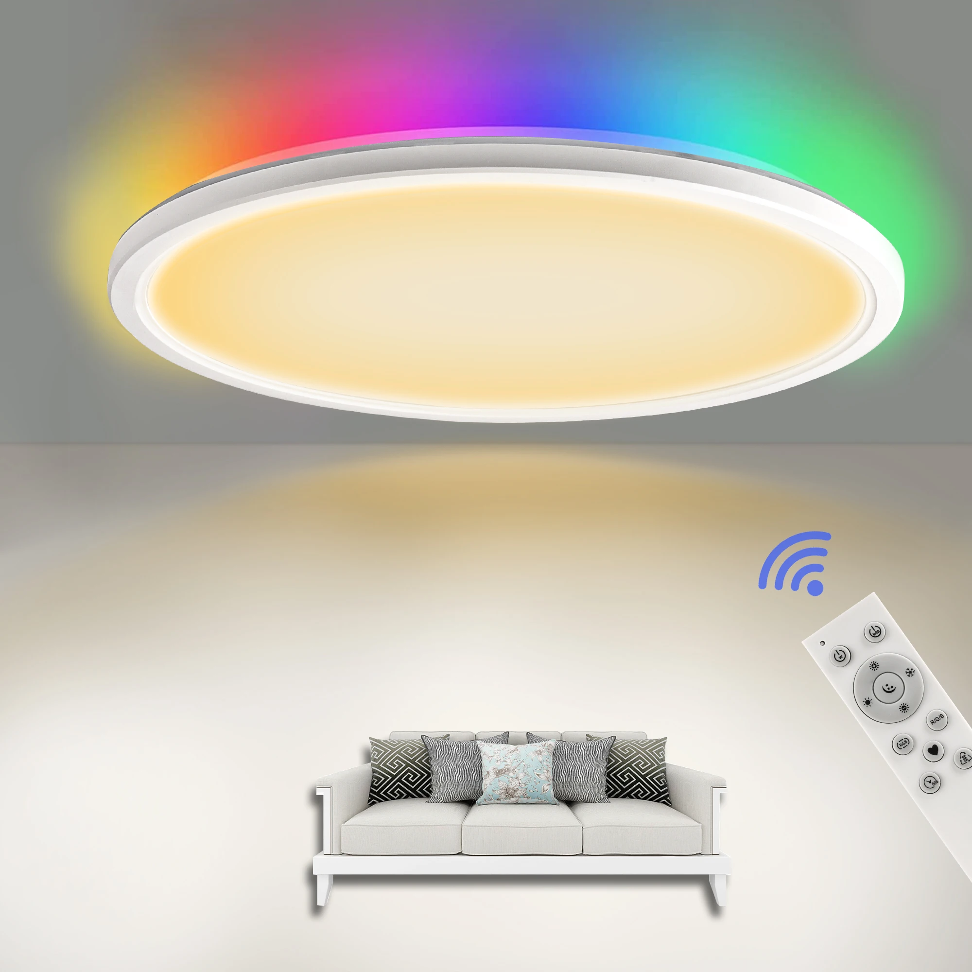 Ceiling Lights Living Room Rgb | Ceiling Lamp Rgb Remote | Ceiling ...