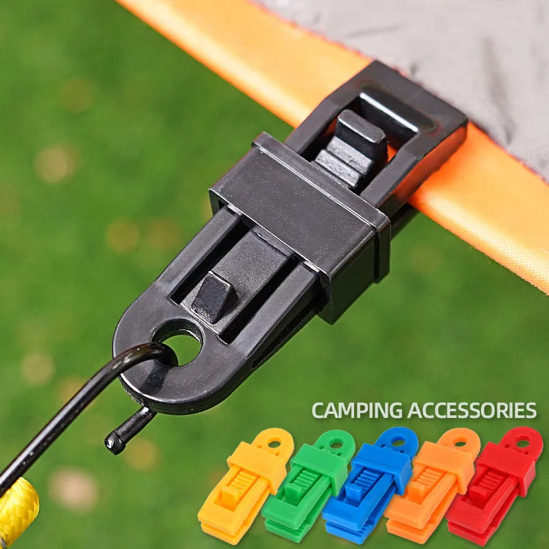 20PCS Push-Pull Tent Clips Tent Attachment Clips Outdoor Camping Tent ...