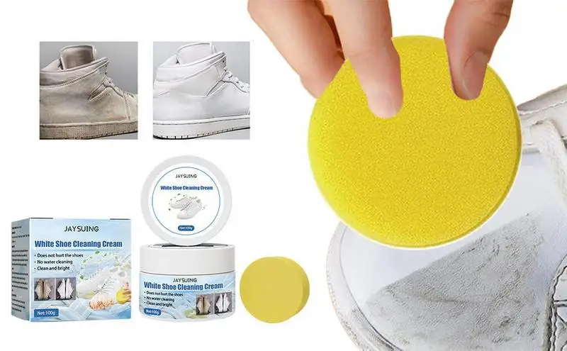 White-Shoe-Cleaning-Cream-Multi-Functional-Cleaner-With-Sponge ...
