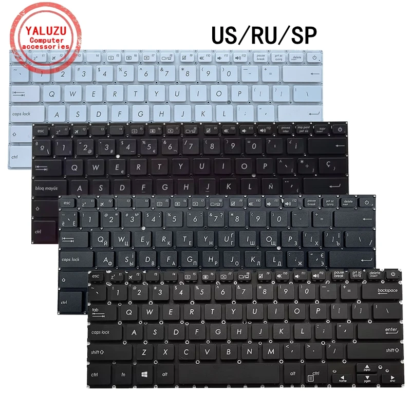 US-RU-SP-English-NEW-Laptop-Keyboard-For-ASUS-E406-E406S-E406M-L406 ...