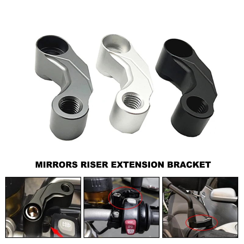 Mirrors-Riser-Extension-Bracket-Mount-Adapter-For-BMW-R1200GS-R1250GS-R ...
