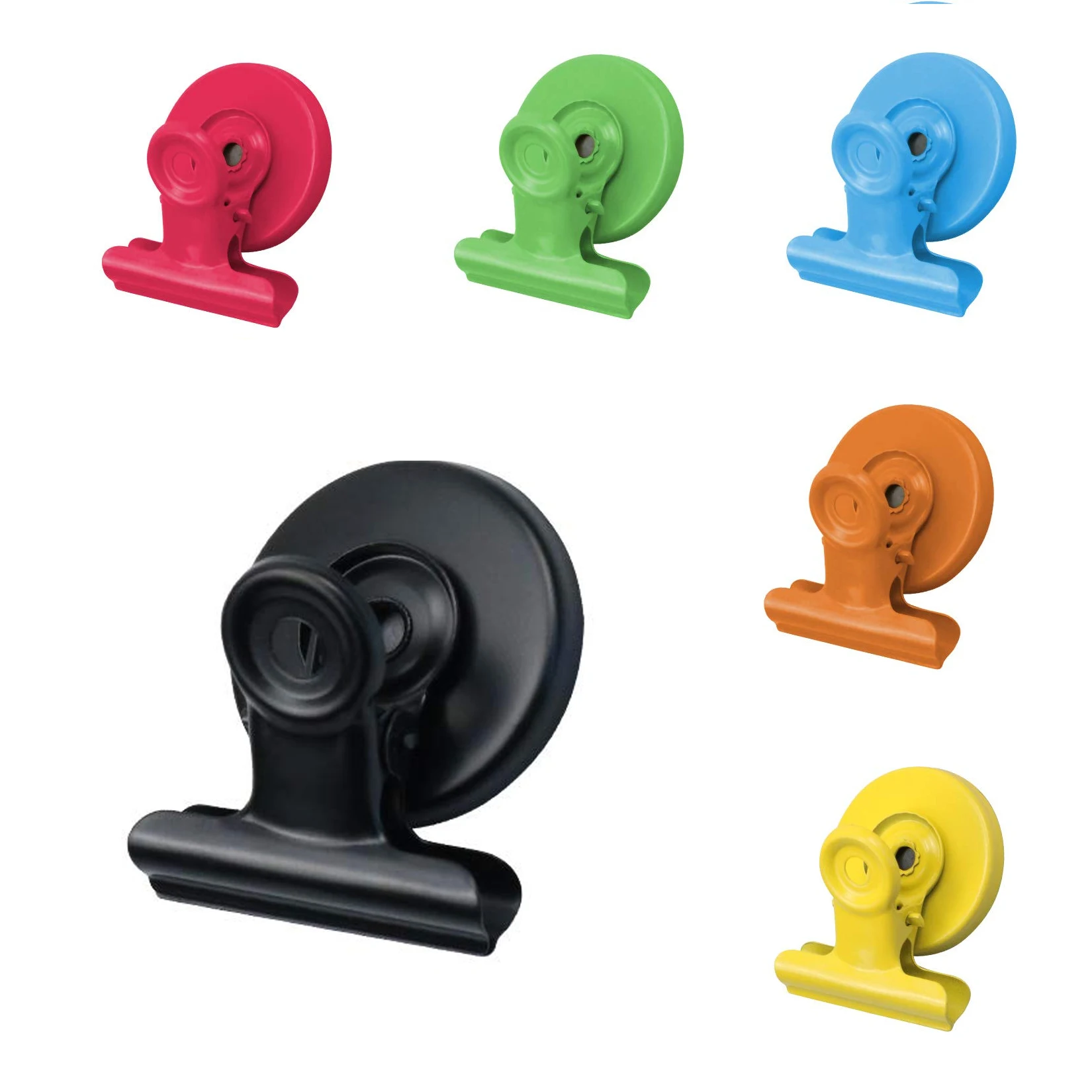 6pcs colorful 30mm Metal Round Magnetic Clips for Fridge Magnets Wall ...