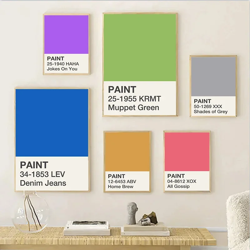 Minimalist-Colors-Plate-Posters-And-Prints-Canvas-Painting-Muppet-Green ...