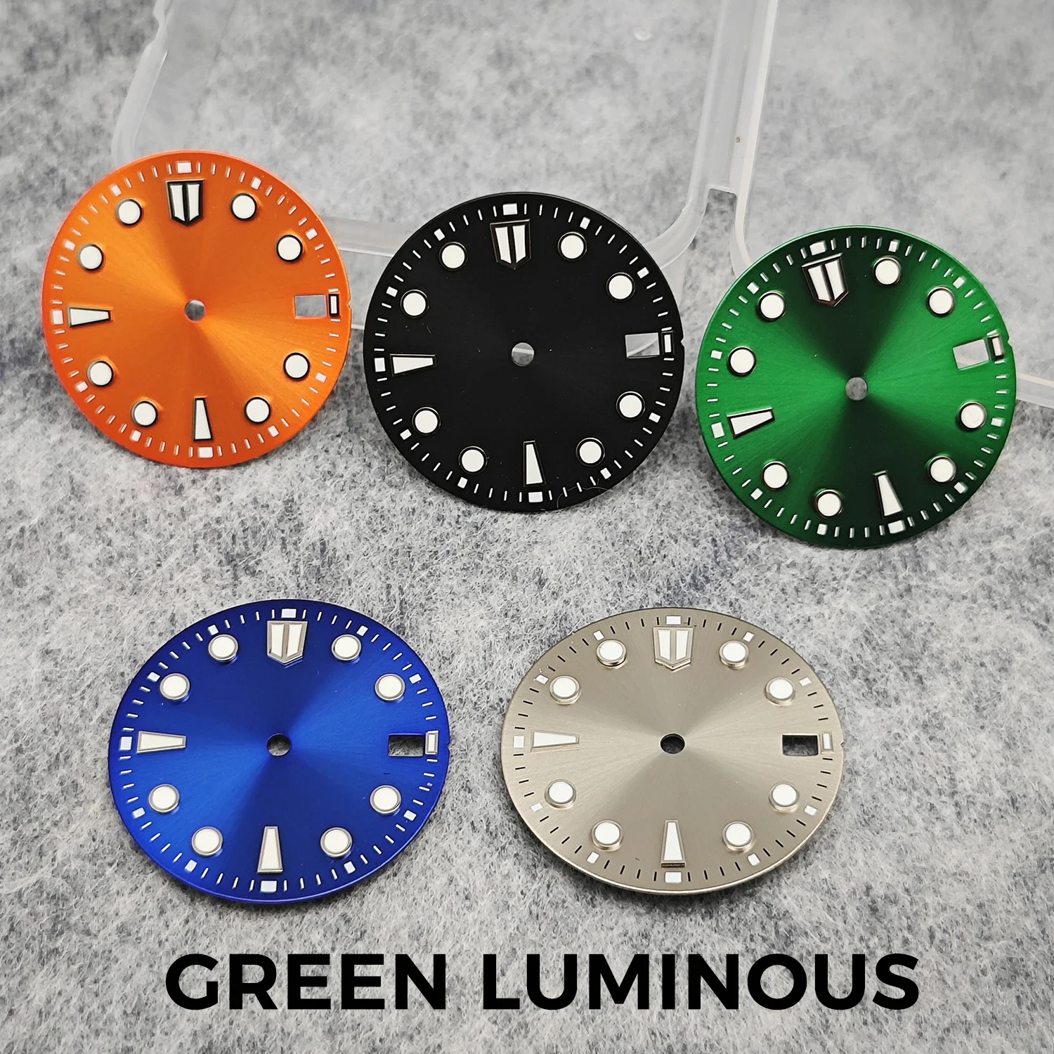 New-28-5mm-Watch-Dial-BGW9-C3-Blue-Green-Luminous-Watch-Faces-Sunray ...